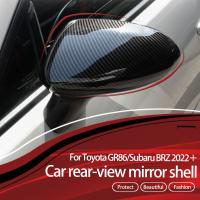 China For Toyota GR86 Subaru BRZ 2022+ Rearview Mirror Cover Edge Wrap Design and ABS Plastic With Carbon Fiber Texture for sale