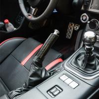China Carbon Fiber Handbrake Cover Center Control Gear Hand Brake Lever Cover for Toyota GR86 Subaru BRZ Car Interior Accessories 2022 for sale