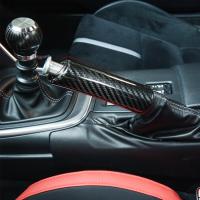 China Carbon Fiber Handbrake Cover Center Control Gear Hand Brake Lever Cover for Toyota GR86 Subaru BRZ Car Interior Accessories 2022 for sale
