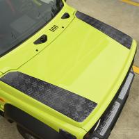 China 304 Stainless Steel Decorative Stickers on Both Sides of the Front Hood for Suzuki Jimny JB64 JB74 2019+ for sale