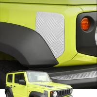 China Jimny Carbon ABS Stainless Steel Car Fender Sticker Front Guard Cover for Suzuki Jimny JB74 JB64 4x4 Automotive Accessories for sale