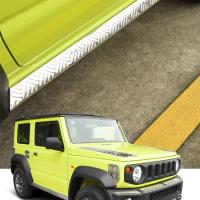 China Jimny ABS Carbon Stainless Steel Body Side Molding Welcome Pedal Side Skirt for Suzuki Jimny JB74 JB64 4x4 Accessories for sale