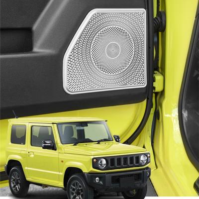 China Jimny Stainless Steel Interior Speaker Frame Door Horn Hood Interior Audio Hood for Suzuki Jimny JB74 JB64 4x4 Accessories for sale