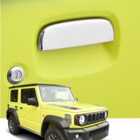 China Jimny Accessories Stainless Steel Car Door Handle Cover Trim Carbon Pattern for Suzuki Jimny JB74 JB64 4x4 Car Accessories for sale