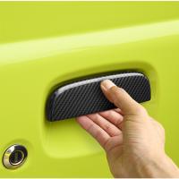 China Jimny Accessories Stainless Steel Car Door Handle Cover Trim Carbon Pattern for Suzuki Jimny JB74 JB64 4x4 Car Accessories for sale