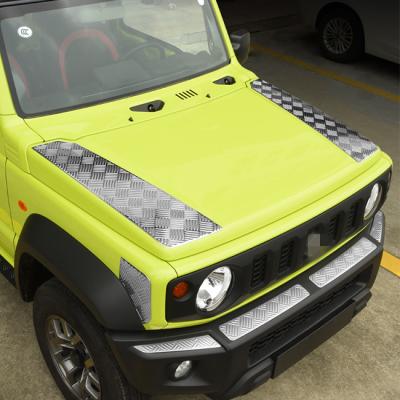 China Jimny Parts Carbon Fiber Car Hood Cover Front Engine Cover Stainless Steel Exterior Accessories for Suzuki Jimny JB64 JB74 2019 for sale