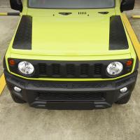 China Jimny Parts Carbon Fiber Car Hood Cover Front Engine Cover Stainless Steel Exterior Accessories for Suzuki Jimny JB64 JB74 2019 for sale