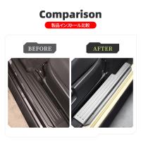 China Jimny Interior Accessories Stainless Steel Door Sill Protect Inner Pedal Carbon Fiber Texture for Suzuki JB74 JB64 Jimny Parts for sale