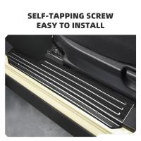 China Jimny Interior Accessories Stainless Steel Door Sill Protect Inner Pedal Carbon Fiber Texture for Suzuki JB74 JB64 Jimny Parts for sale