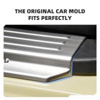 China Jimny Interior Accessories Stainless Steel Door Sill Protect Inner Pedal Carbon Fiber Texture for Suzuki JB74 JB64 Jimny Parts for sale