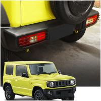 China Jimny Parts Stainless Steel Accessories Black Car Taillight Frame Screw Install Rear Light Mesh Cover for Suzuki JB74 JB64 2018 for sale