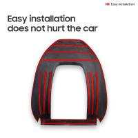China For Tesla Model 3/Model Y 2017-2022 Year Car Seat Back Frame Cover Real Carbon Fiber Car Accessories Sticker Glossy Black for sale