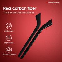 China For Tesla Model 3/Model Y 2017-2022 Year Car Shift Panel Trim on Both Sides Car Accesorios Interior Sticker Real Carbon Fiber for sale