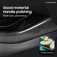 China For Tesla Model 3/Model Y 2017-2022 Year Car Shift Panel Trim on Both Sides Car Accesorios Interior Sticker Real Carbon Fiber for sale