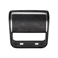 China For Tesla Model 3/Model Y 2017-2022 Year Car Rear Air Outlet Decoration Car Accessories Sticker Glossy Black Real Carbon Fiber for sale