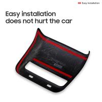 China For Tesla Model 3/Model Y 2017-2022 Year Car Rear Air Outlet Decoration Car Accessories Sticker Glossy Black Real Carbon Fiber for sale