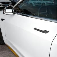 China Carbon Fiber Door Handle Cover Sticker for TESLA Model 3 TESLA Model Y Exterior Car Accessories 2019 2021 Factory Outlet for sale