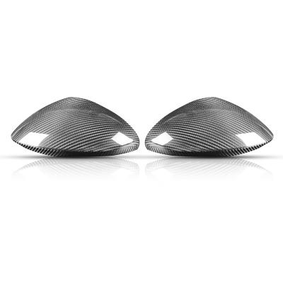 China For Alfa Romeo Stelvio 17-23 Year Real Carbon Fiber Car Rear-view Mirror Cover 2PCS Car Accessories Sticker Glossy Black for sale