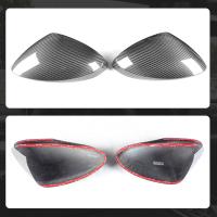 China For Alfa Romeo Stelvio 17-23 Year Real Carbon Fiber Car Rear-view Mirror Cover 2PCS Car Accessories Sticker Glossy Black for sale