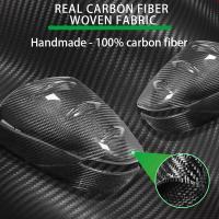 China Car External Parts Factory Outlet 100% Dry Carbon Fiber Car Rearview Mirror Cover for Toyota Land Cruiser LC300 From 2022 to Now for sale