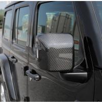 China Dry Carbon Fiber Rearview Mirror for JEEP Wrangler JK Accessories Jeep JL JT Gladiator Sahara Rubicon 4x4 Accessories Offroad for sale