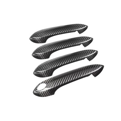 China For BMW X3 2019 Year Real Carbon Fiber Car External Handle Cover 4 PCS Outsider Car Accessories Sticker Glossy Black for sale