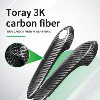 China For BMW X3 2019 Year Real Carbon Fiber Car External Handle Cover 4 PCS Outsider Car Accessories Sticker Glossy Black for sale