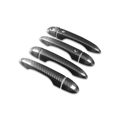 China For Maserati Ghibli 2017-2021 Year Real Carbon Fiber Car External Handle Cover 8 PCS Car Accessories Sticker Glossy Black for sale