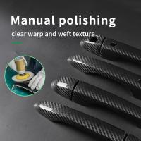 China For Maserati Ghibli 2017-2021 Year Real Carbon Fiber Car External Handle Cover 8 PCS Car Accessories Sticker Glossy Black for sale