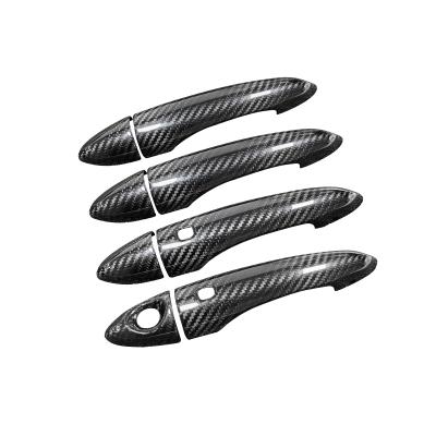 China For Alfa Romeo Giulia 17-23 Year Real Carbon Fiber Car External Accessories Handle Cover 4 PCS Car  Sticker Glossy Black for sale