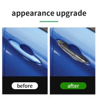 China For Alfa Romeo Giulia 17-23 Year Real Carbon Fiber Car External Accessories Handle Cover 4 PCS Car  Sticker Glossy Black for sale