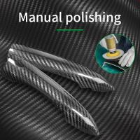 China For Alfa Romeo Giulia 17-23 Year Real Carbon Fiber Car External Accessories Handle Cover 4 PCS Car  Sticker Glossy Black for sale