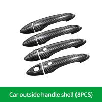 China For Alfa Romeo Giulia 17-23 Year Real Carbon Fiber Car External Accessories Handle Cover 4 PCS Car  Sticker Glossy Black for sale