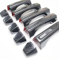 China Carbon Fiber Door Handle Cover for JEEP Wrangler JK Accessories JL 4x4 Offroad 2022 Gladiator Sahara Rubicon Exterior Auto Parts for sale