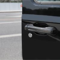 China Carbon Fiber Door Handle Cover for JEEP Wrangler JK Accessories JL 4x4 Offroad 2022 Gladiator Sahara Rubicon Exterior Auto Parts for sale
