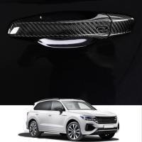China Carbon Fiber Door Handle Cover Trims for Volkswagen Touareg 2019+ Car Exterior Accessories Carbon Fiber Auto Parts Factory Sale for sale
