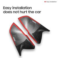 China For Ford Mustang 2015-2022 Year Real Carbon Fiber Glossy Black Car Rearview Mirror Cover Sticker Sides Rearview Cover 2 PCS for sale