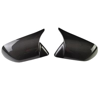 China Horn Carbon Fiber Rearview Mirror Cap for Ford Mustang Accessories GT350 GT Coupe Side Mirror Car Exterior Product Auto Parts for sale