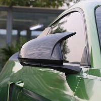 China Horn Carbon Fiber Rearview Mirror Cap for Ford Mustang Accessories GT350 GT Coupe Side Mirror Car Exterior Product Auto Parts for sale