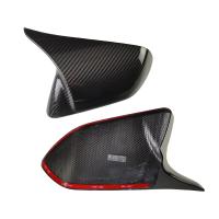 China Horn Carbon Fiber Rearview Mirror Cap for Ford Mustang Accessories GT350 GT Coupe Side Mirror Car Exterior Product Auto Parts for sale