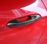 China Carbon Fiber Door Handle Cover Trims for for Ford Mustang Accessories GT350 GT Coupe Car Exterior Product Suppliers Auto Parts for sale