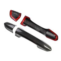 China Carbon Fiber Door Handle Cover Trims for for Ford Mustang Accessories GT350 GT Coupe Car Exterior Product Suppliers Auto Parts for sale