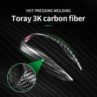 China Carbon Fiber Car Gear Shift Knob Cover 1PCS for Alfa Romeo-Stelvio 2017-2023 Year Car Accessories Sticker Glossy Black for sale