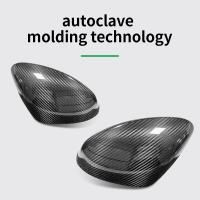 China For Alfa Romeo Stelvio 2017-2019 Year Real Carbon Fiber 100% Dry Carbon Glossy Black Car Rear-view Mirror Cover for sale