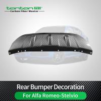 China For Alfa Romeo Stelvio 2017-2019 Year Real Carbon Fiber 100% Dry Carbon Glossy Black Car Rear Bumper Diffuser Lip Spoiler for sale