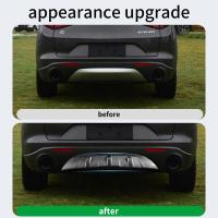China For Alfa Romeo Stelvio 2017-2019 Year Real Carbon Fiber 100% Dry Carbon Glossy Black Car Rear Bumper Diffuser Lip Spoiler for sale