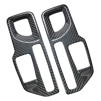 China For 2019-2023 Toyota Supra A90 A91 Auto Interior Parts Glossy Carbon Fiber Car Center Console Gear Shift Panel Cover Trim Kit for sale