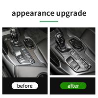 China For 2019-2023 Toyota Supra A90 A91 Auto Interior Parts Glossy Carbon Fiber Car Center Console Gear Shift Panel Cover Trim Kit for sale