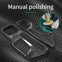 China For 2019-2023 Toyota Supra A90 A91 Auto Interior Parts Glossy Carbon Fiber Car Center Console Gear Shift Panel Cover Trim Kit for sale