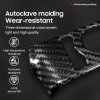China For Lexus 13-15 Year LS/14-18 Year CT Real Carbon Fiber Car Steering Wheel Decoration Glossy Black 2 PCS Car Accesorios Interior for sale